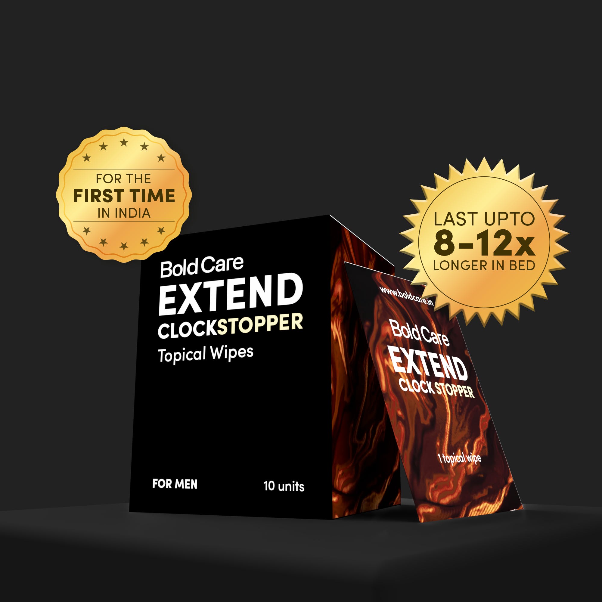 Bold Care Extend Clockstopper Topical Wipes - 10 Units - Swadesii