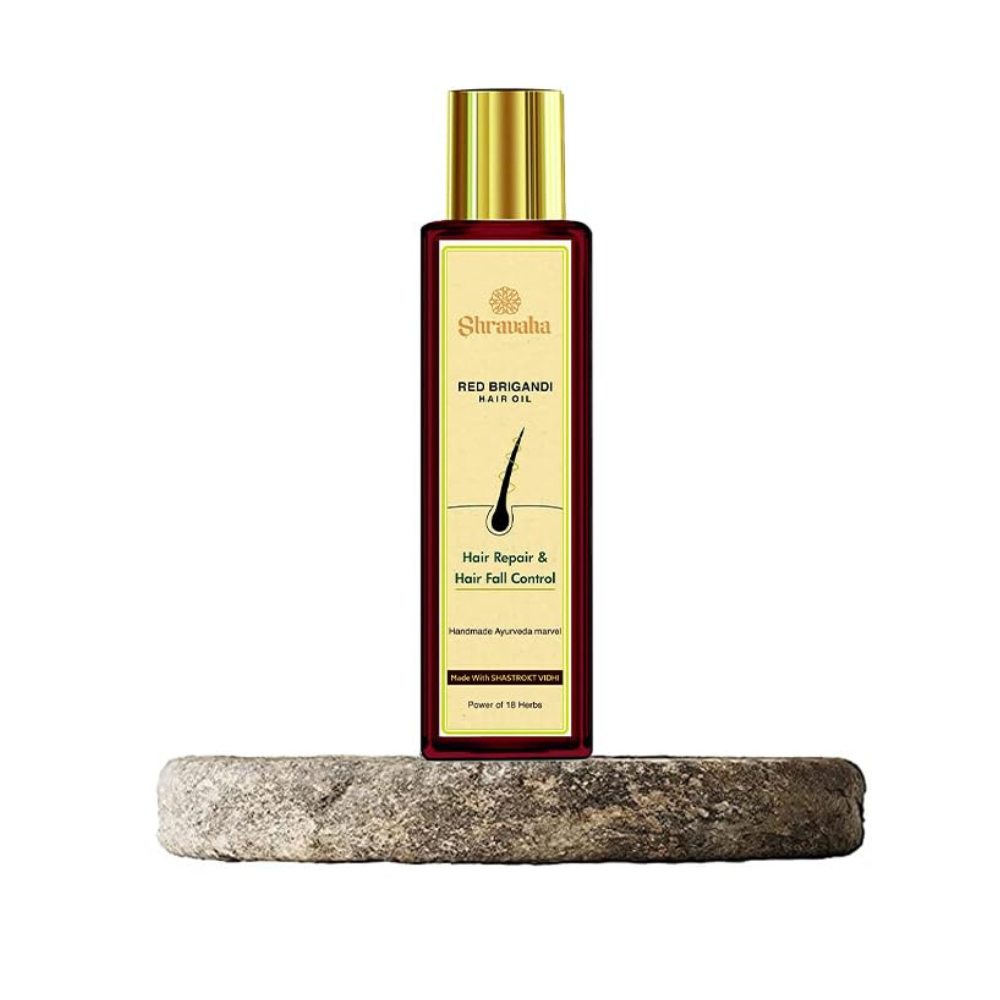 Shravaha Red Brigandi Hair Oil - 100 ml - Swadesii