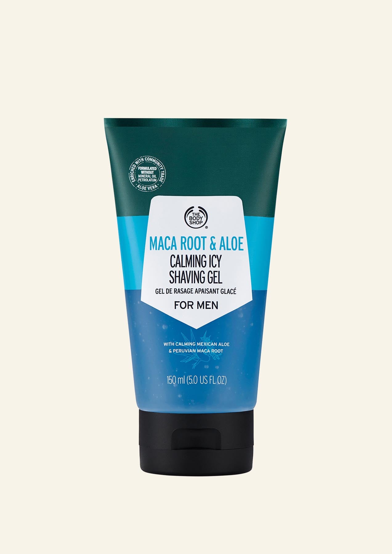 The Body Shop Maca Root & Aloe Calming Icy Shaving Gel - 150 ml - Swadesii