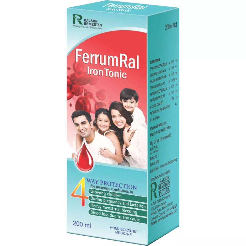 Ralson Remedies Ferrumral Syrup - 200 ml - Swadesii