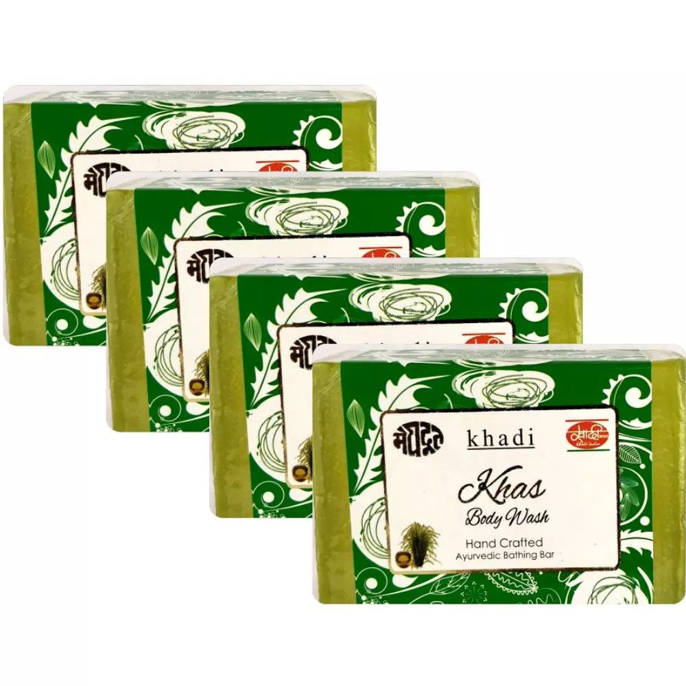 Meghdoot Khas Body Wash Soap - 125 gms (Pack of 4) - Swadesii