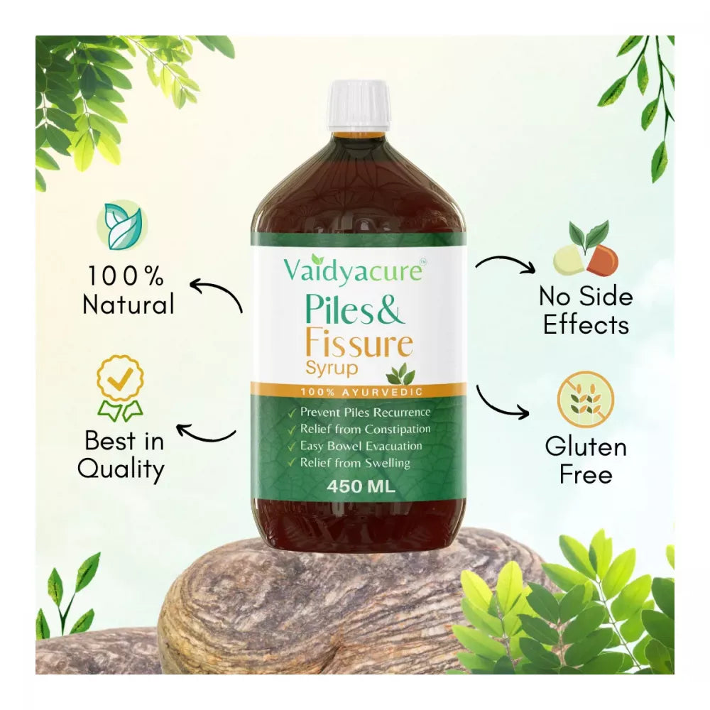 Vaidyacure Piles & Fissure Syrup - 450 ml - Swadesii