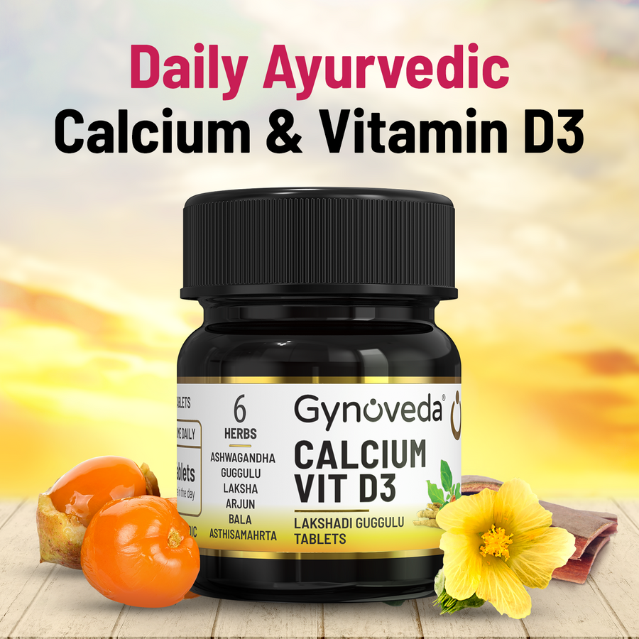 Gynoveda Calcium Vit D3 Tablets (Lakshadi Guggulu) - Swadesii