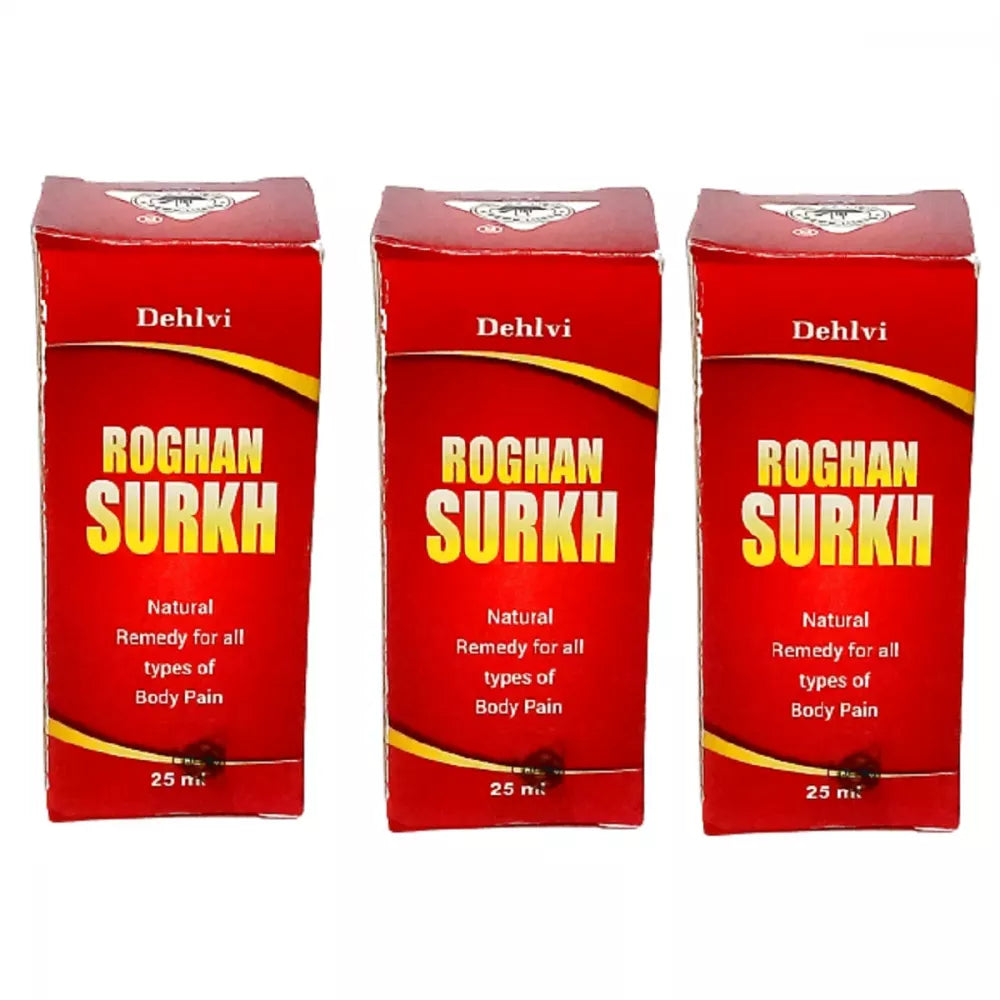 Dehlvi Ambar Roghan Surkh - 25 ml (Pack of 2) - Swadesii