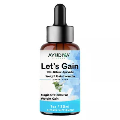 Ayudiva Herbals Let's Gain Weight Gain Liquid Drop - 30 ml - Swadesii