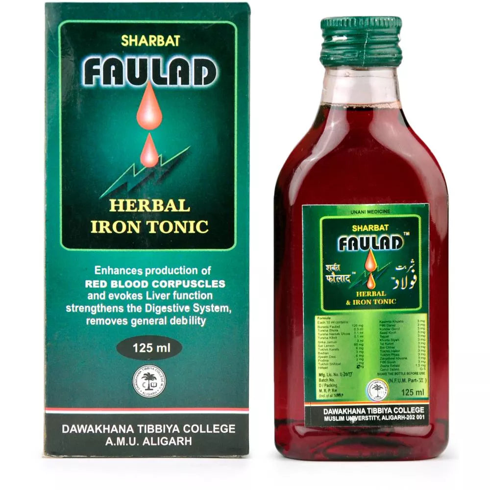 Dawakhana Tibbiya Sharbat Faulad - 125 ml - Swadesii