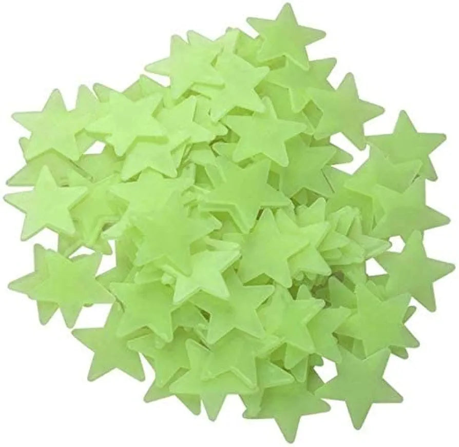 Rangoli Radium Stars Ceiling & Wall Decoration for Kids Room Glow in N ...