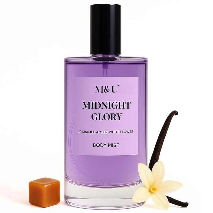 M&U Midnight Glory Body Mist Caramel Amber White Flower - 100 ml - Swadesii