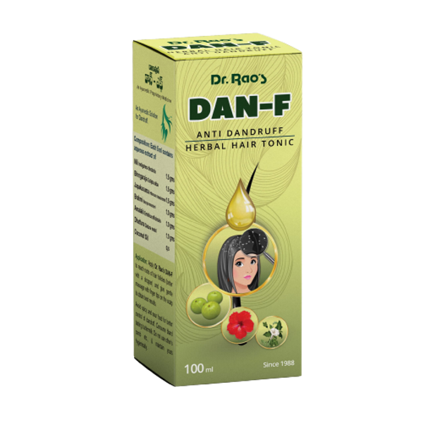 Dr. Rao's Dan-f Anti Dandruff Herbal Hair Tonic Oil - Swadesii