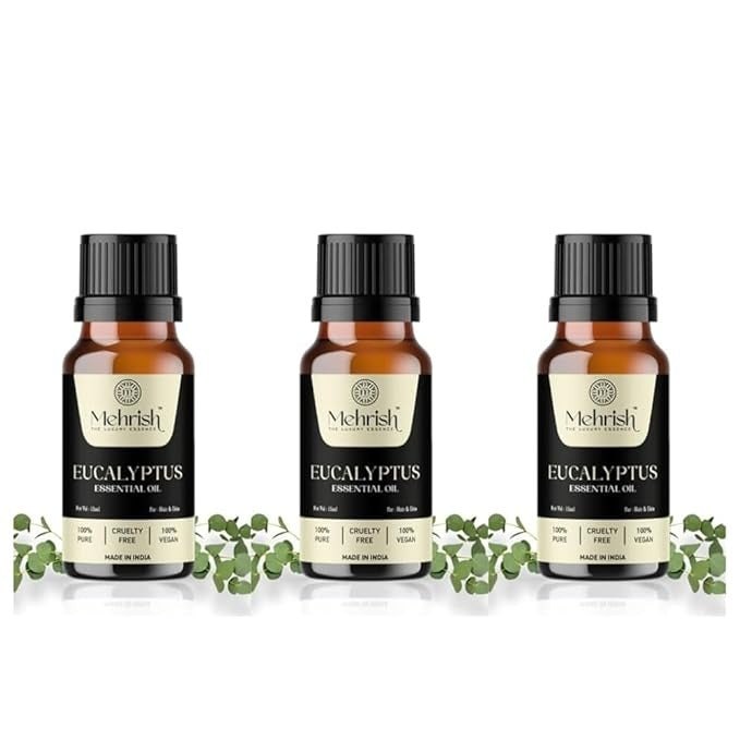 Mehrish Eucalyptus Essential Oil - 15 ml (Pack of 3) - Swadesii