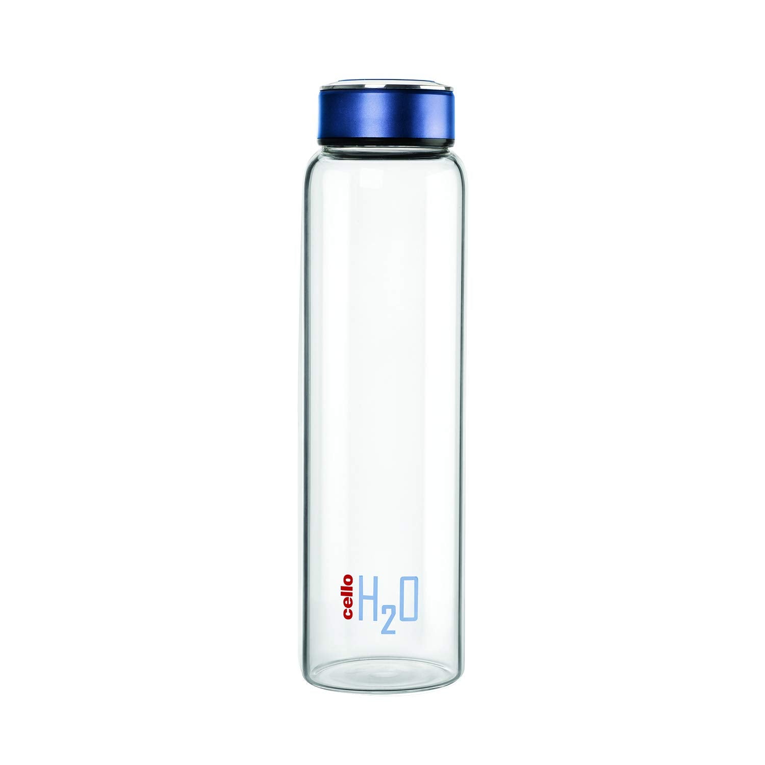 Cello H2O Borosilicate Glass Water Bottle | 1000 ml | Blue - Swadesii