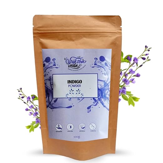 Vriksha Veda Indigo Hair Colour Powder Natural Rajasthani - 100 gms ...
