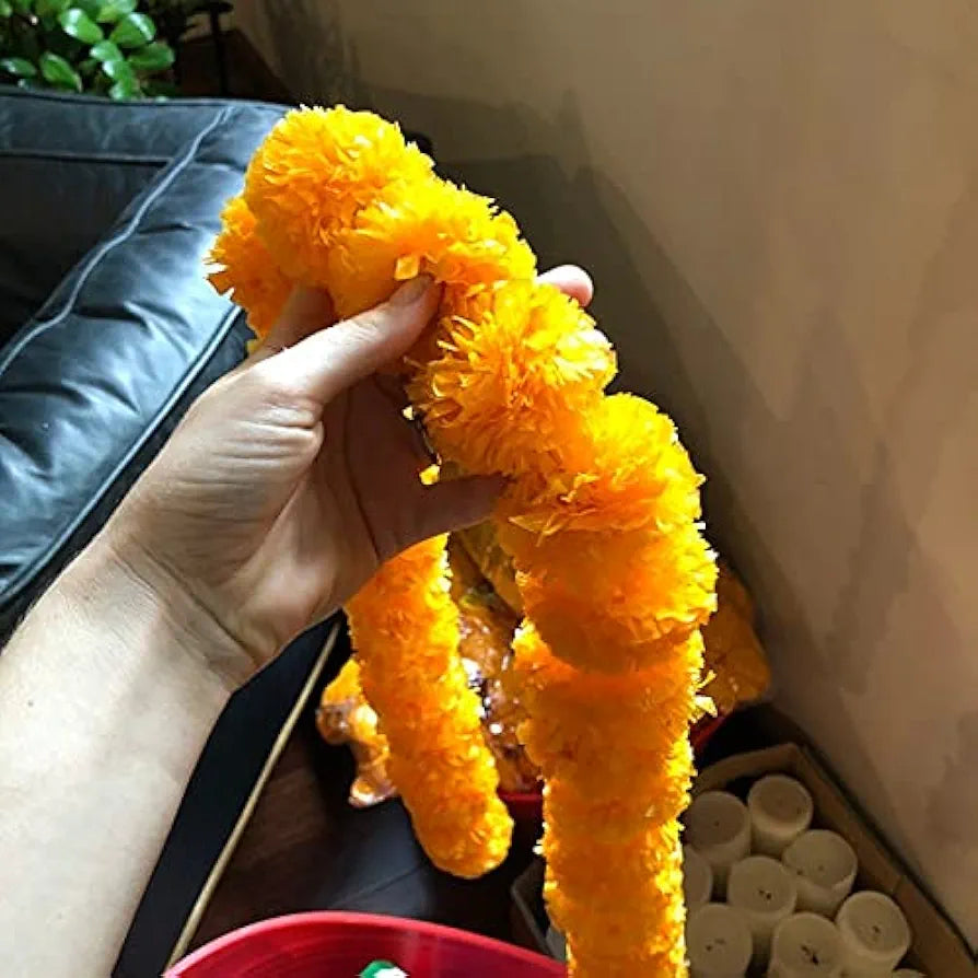 10 Pcs Artificial Marigold Garland Toran For Decoration Long Garlands ...