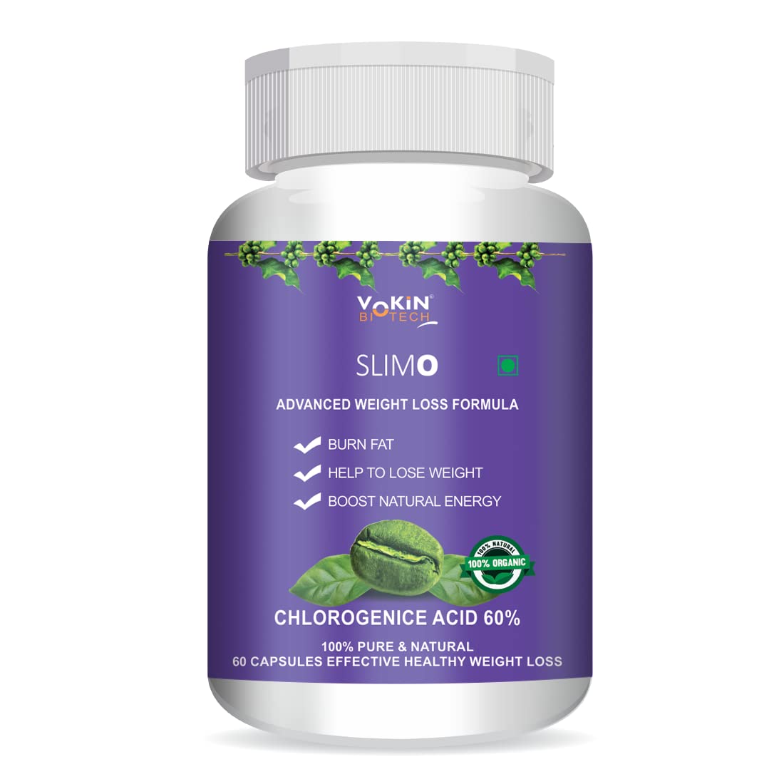 Vokin Biotech Slimo Advanced Weight Loss Formula - 60 Capsules - Swadesii