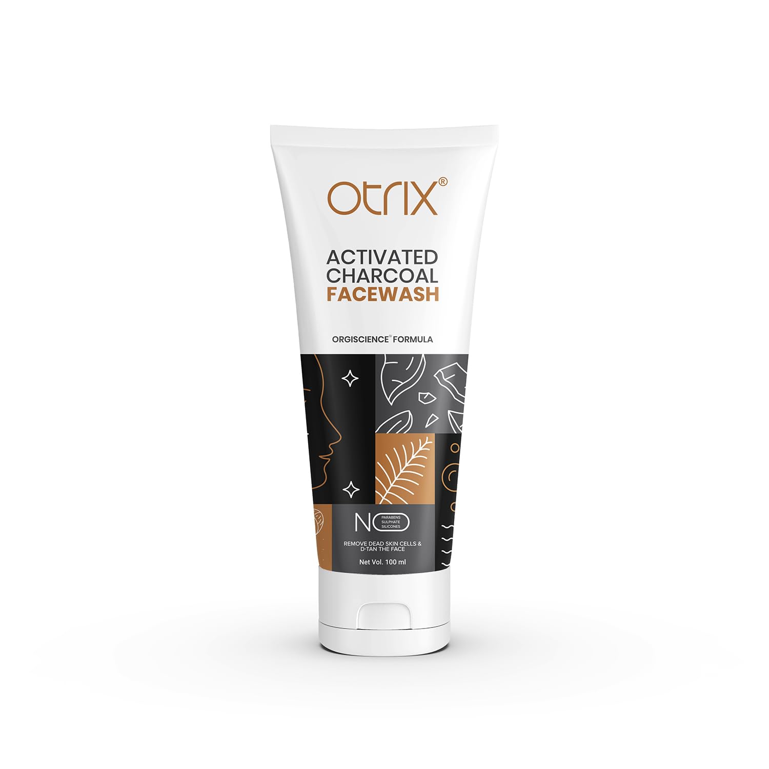Otrix Activated Charcoal Deep Cleansing Face Wash - 100 ml - Swadesii
