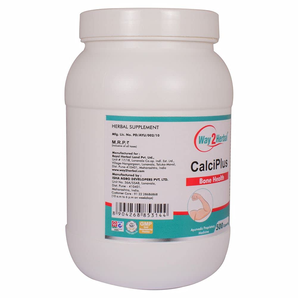 Way2Herbal Calci Plus Bone Health - 500 caps - Swadesii