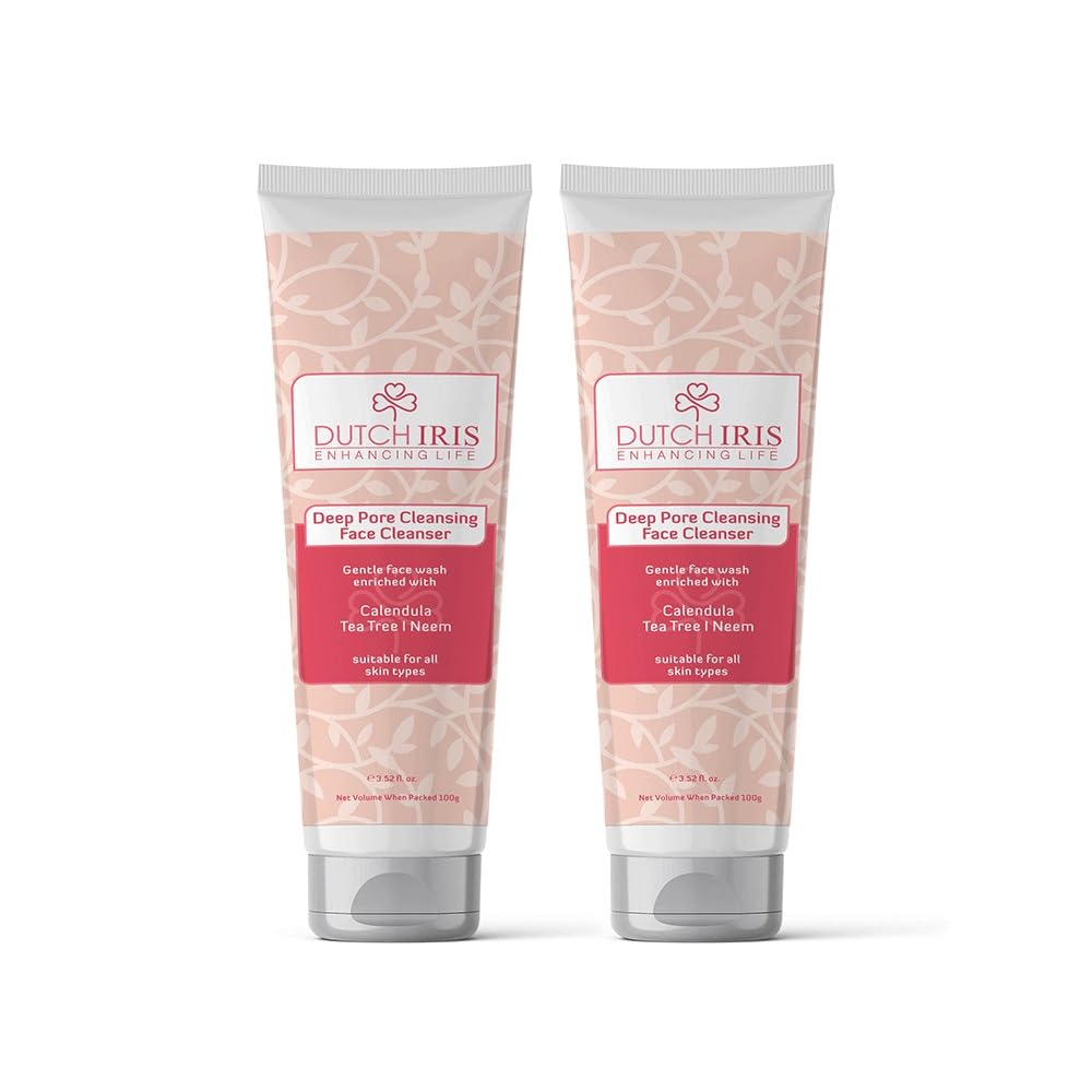 Dutch Iris Deep Pore Cleansing Face Wash - 100 Ml | Pack of 2 - Swadesii