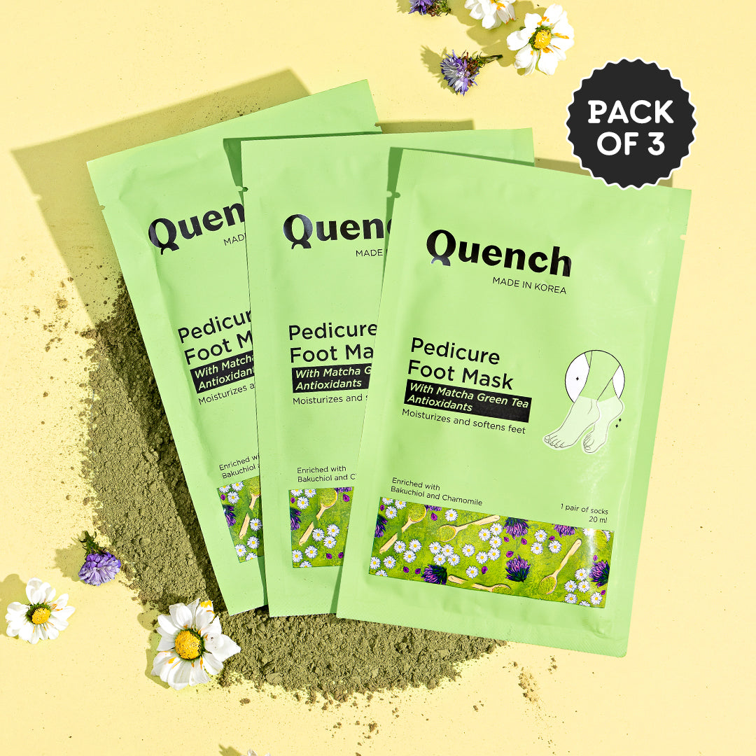 Quench Pedicure Foot Mask - 20 ml (Pack of 2) - Swadesii