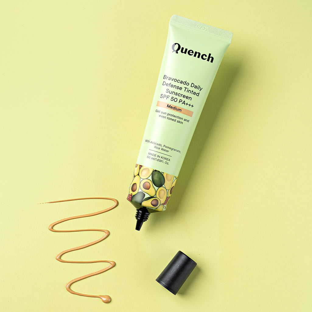 Quench Daily Defense Tinted Sunscreen SPF 50 PA+++ Medium - 50 ml ...