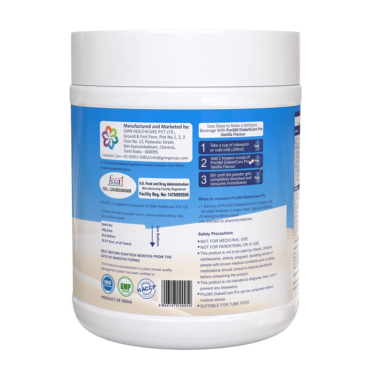 Pro360 DiabetiCare Pro Vanilla Flavour - 200 gms - Swadesii