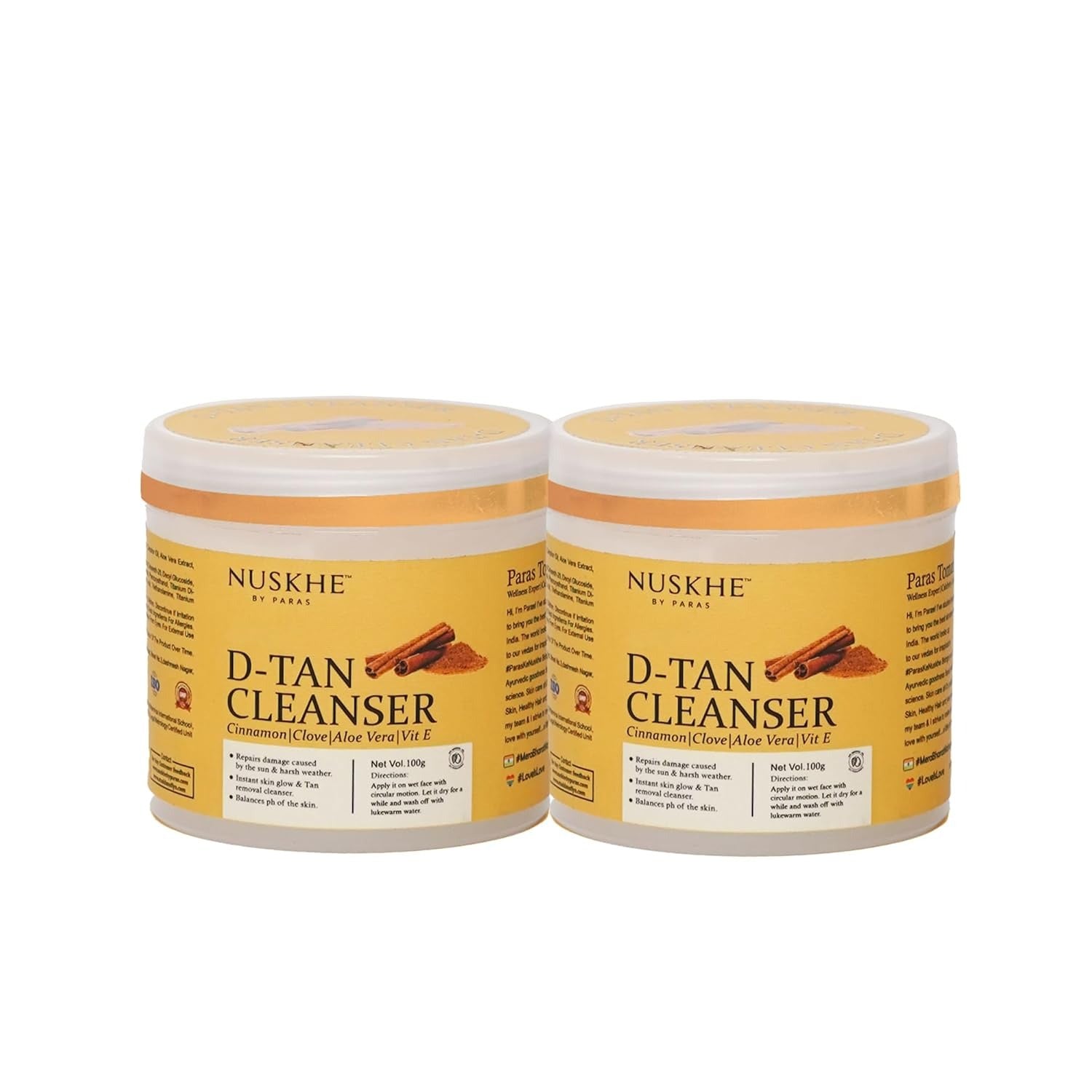 Nuskhe By Paras D - Tan Cleanser - 100 gms (Pack of 2) - Swadesii