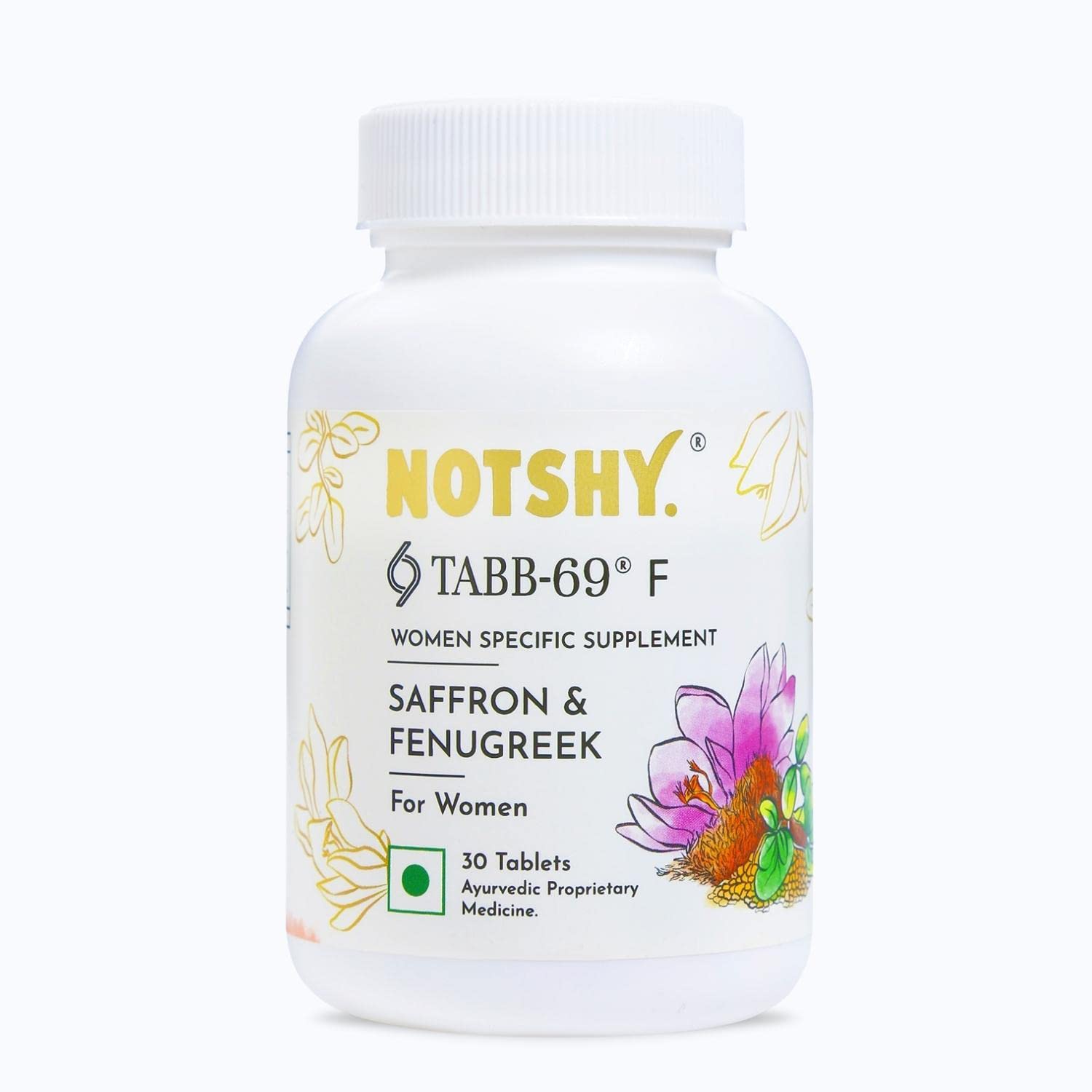 Notshy Tabby-69F Periods Pain Saffron & Fenugreek for Women- 30 Tab ...
