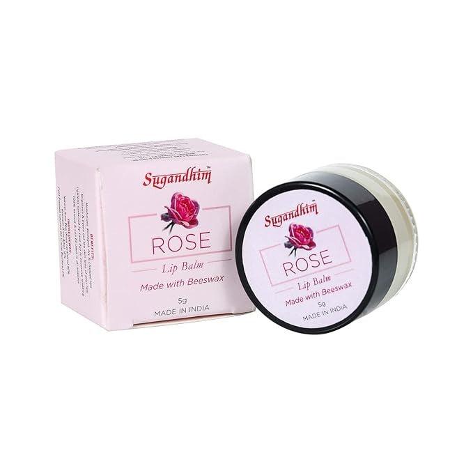 Sugandhim Rose Lip Balm - 5 gms - Swadesii
