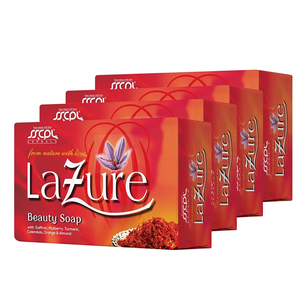 Sscpl From Nature With Love Herbals Lazure Soap - 100 gms (Pack of 4 ...