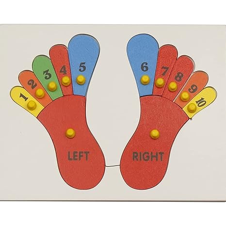 Dreamzberry Wooden Numbers Puzzles for Kids Educational Chunky Foot 1 ...