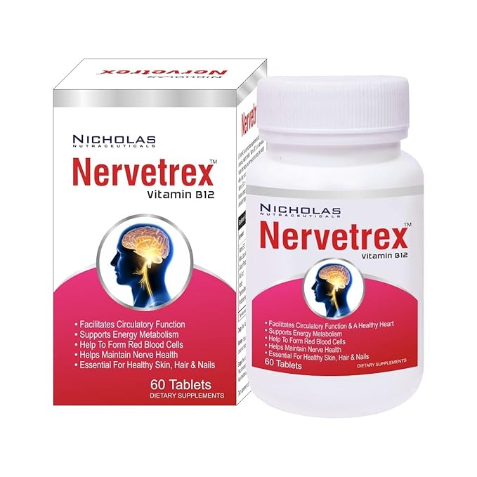 Nicholas Nutraceuticals Nervetrex Vitamin B12 tablet - 60 tablets ...