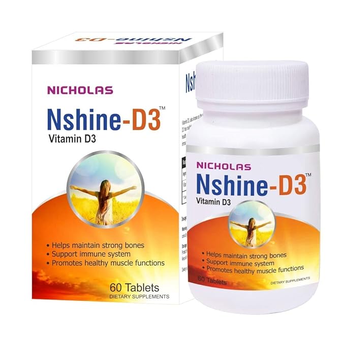 Nicholas Nutraceuticals Nshine D3-60 Tablets - Swadesii