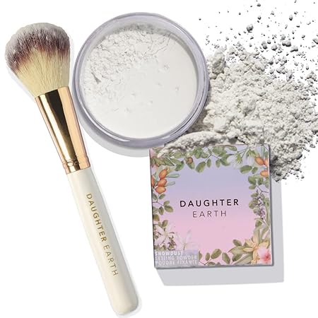 Daughter Earth Snowdust Makeup Setting Powder With Beauty Brush | Matt ...