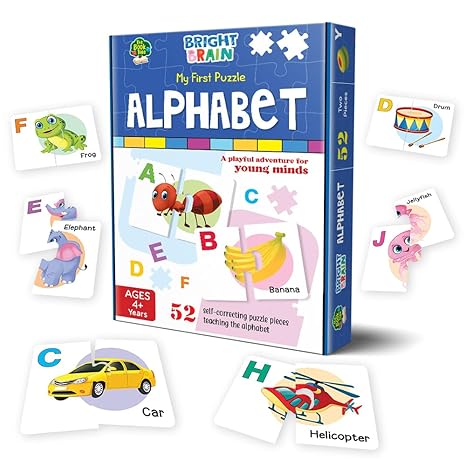 The Book Tree Alphabet Puzzle - 52 Piece Jigsaw Puzzle for Preschooler ...