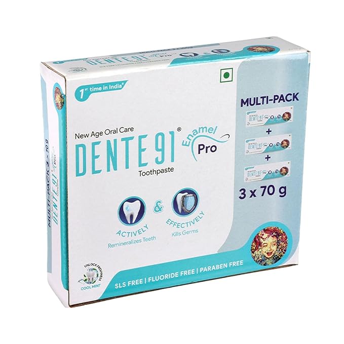 Dente91 Cool Mint Toothpaste - 70 gms (pack of 3 ) - Swadesii