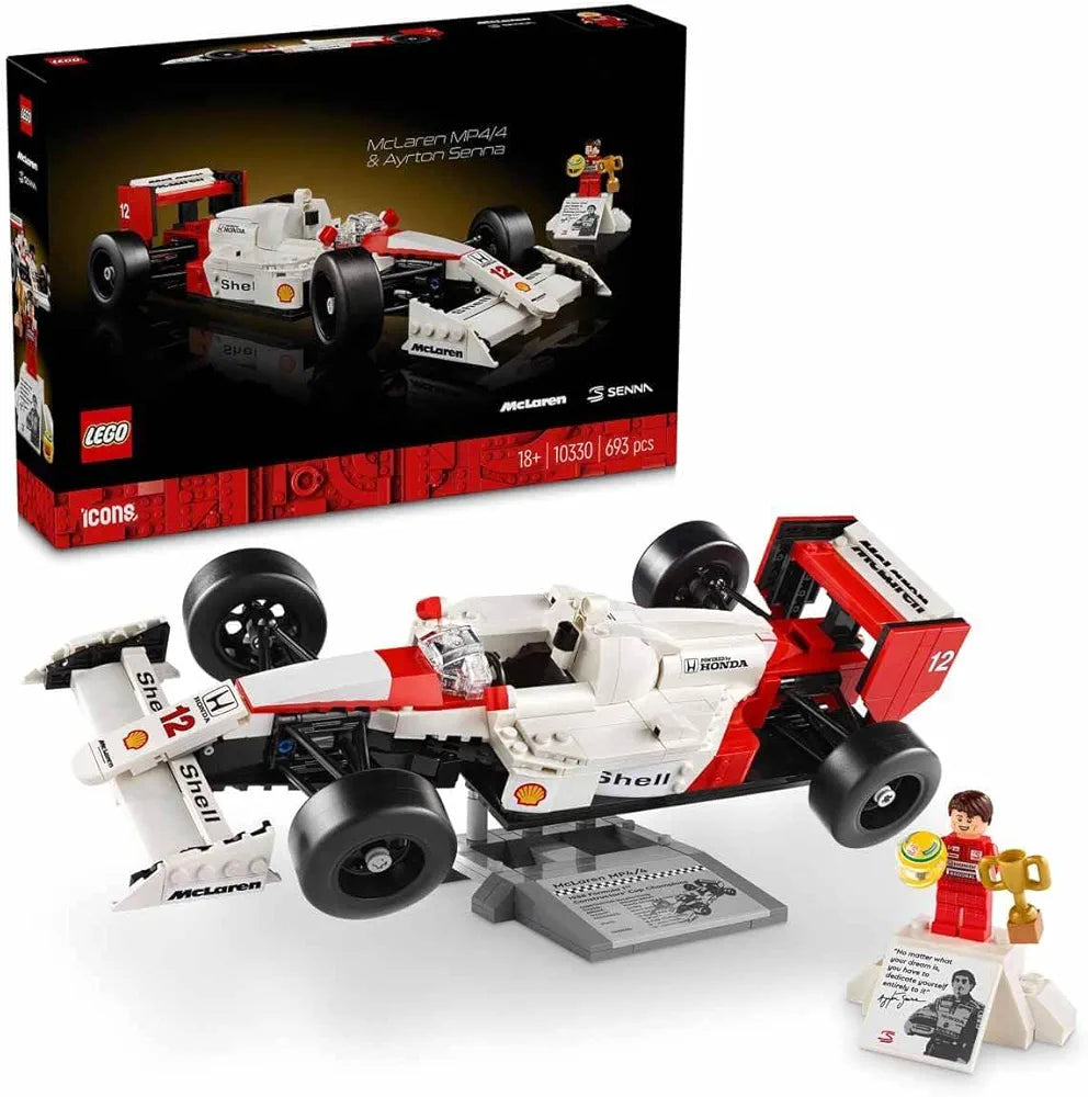 Lego Icons McLaren MP4/4 & Ayrton Senna Model Car for Adults 10330 ...