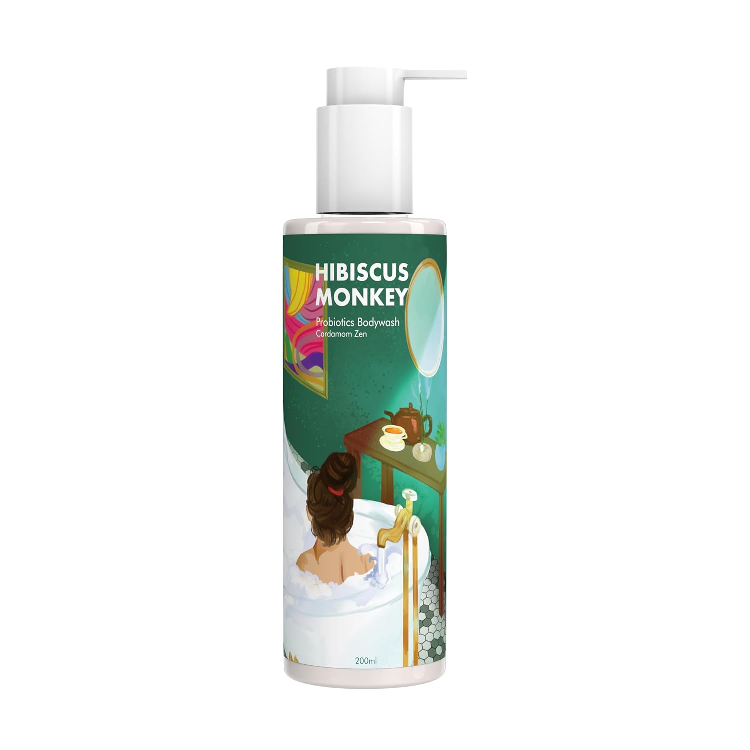 Hibiscus Monkey Probiotics Body Wash - 200 ml - Swadesii