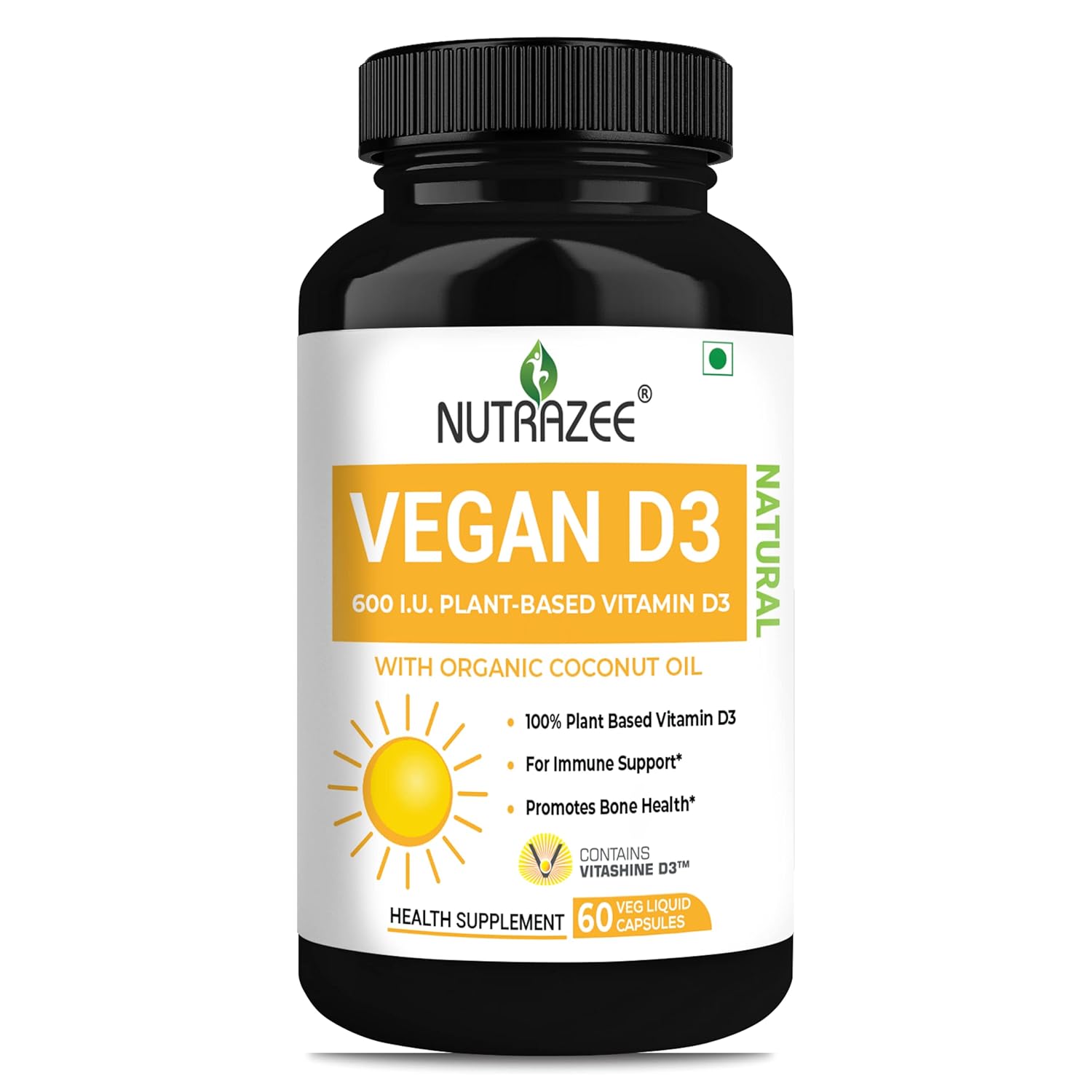 Nutrazee Vegan Vitamin D3 Capsules - 60 caps - Swadesii
