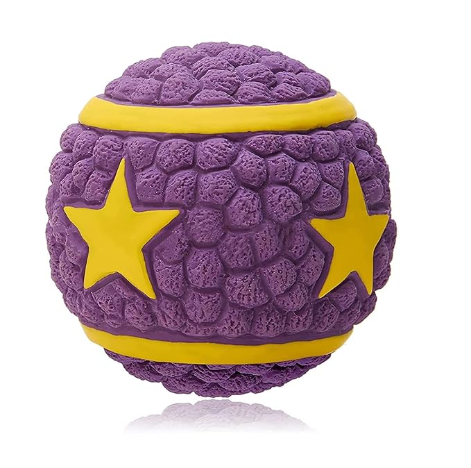 Pet Needs Rubber Latex Cute Squeaky Rubber Star Ball Shape Toy for Sma ...