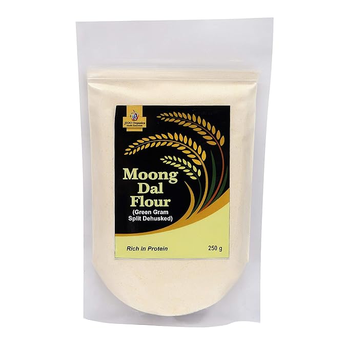 Jioo Organics Moong Dal Flour Powder - 250 gms - Swadesii