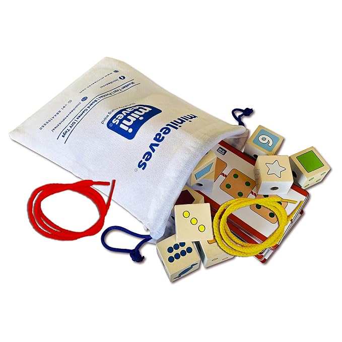 Mini Leaves Wooden Lacing Activity for Kids | Wooden Block Toys Includ ...