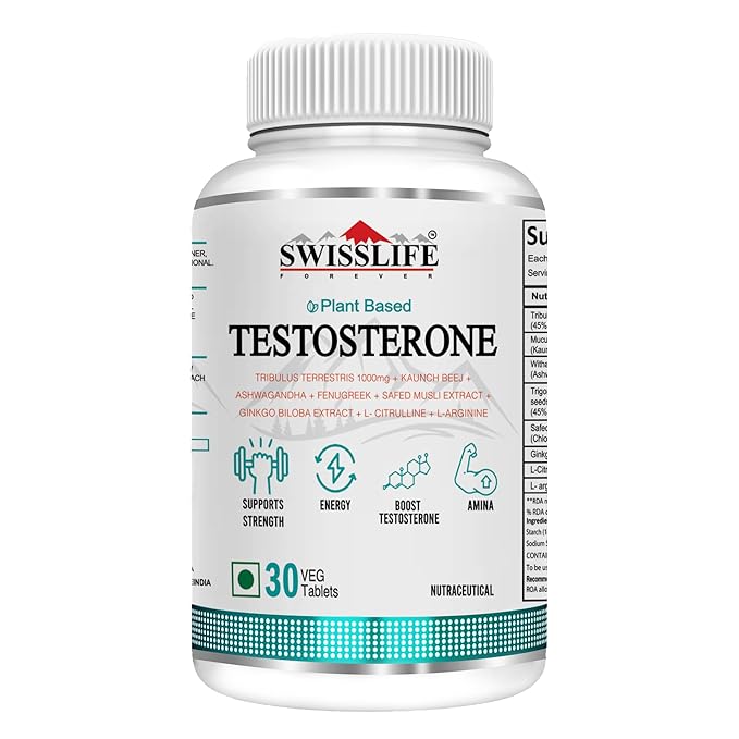 Swisslife Plant Based Testosterone for Men - 30 Tablets - Swadesii