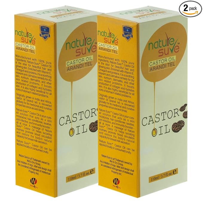 Nature Sure Castor Oil - 110 ml (Pack of 2) - Swadesii