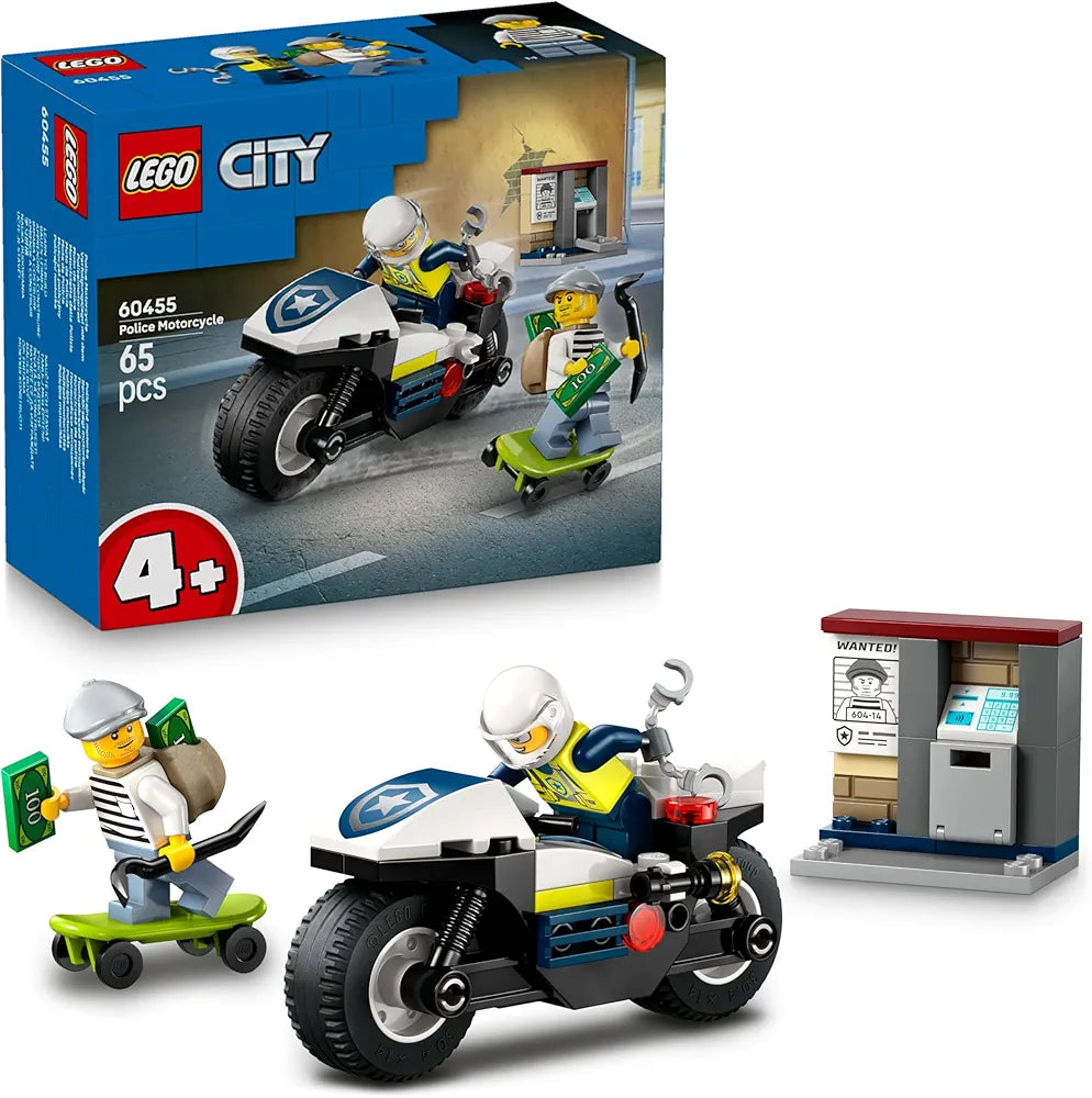 Lego City Police Motorcycle Chase Toy, Motorbike Set for Ages 4 and up ...