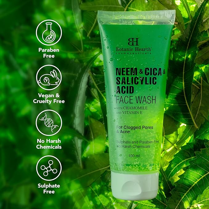 Botanic Hearth Neem, Cica & Salicylic Acid Cleanser Face Wash - 100 ml ...