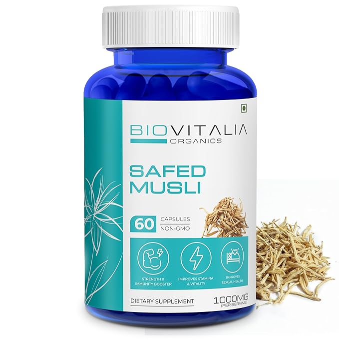 Biovitalia Organics Safed White Musli - 60 caps - Swadesii