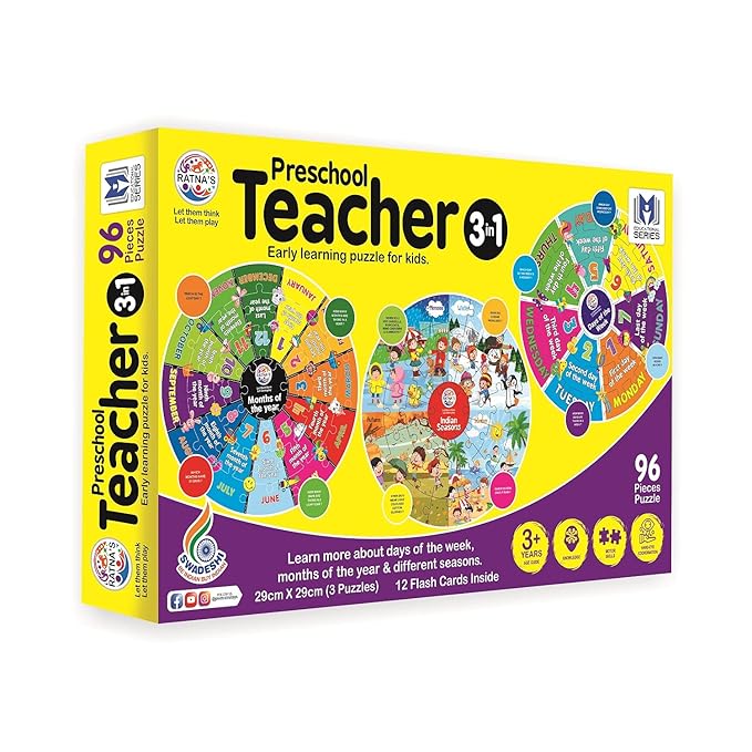 Preschool Teacher 3 in 1 | a Perfect Early Learner Jigsaw Puzzle for K ...