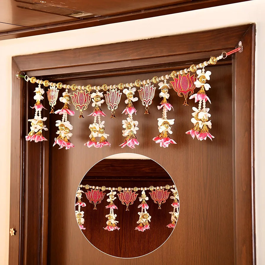 Premium Toran for Main Door EntranceGolden Beads Toran Reusable Bander ...