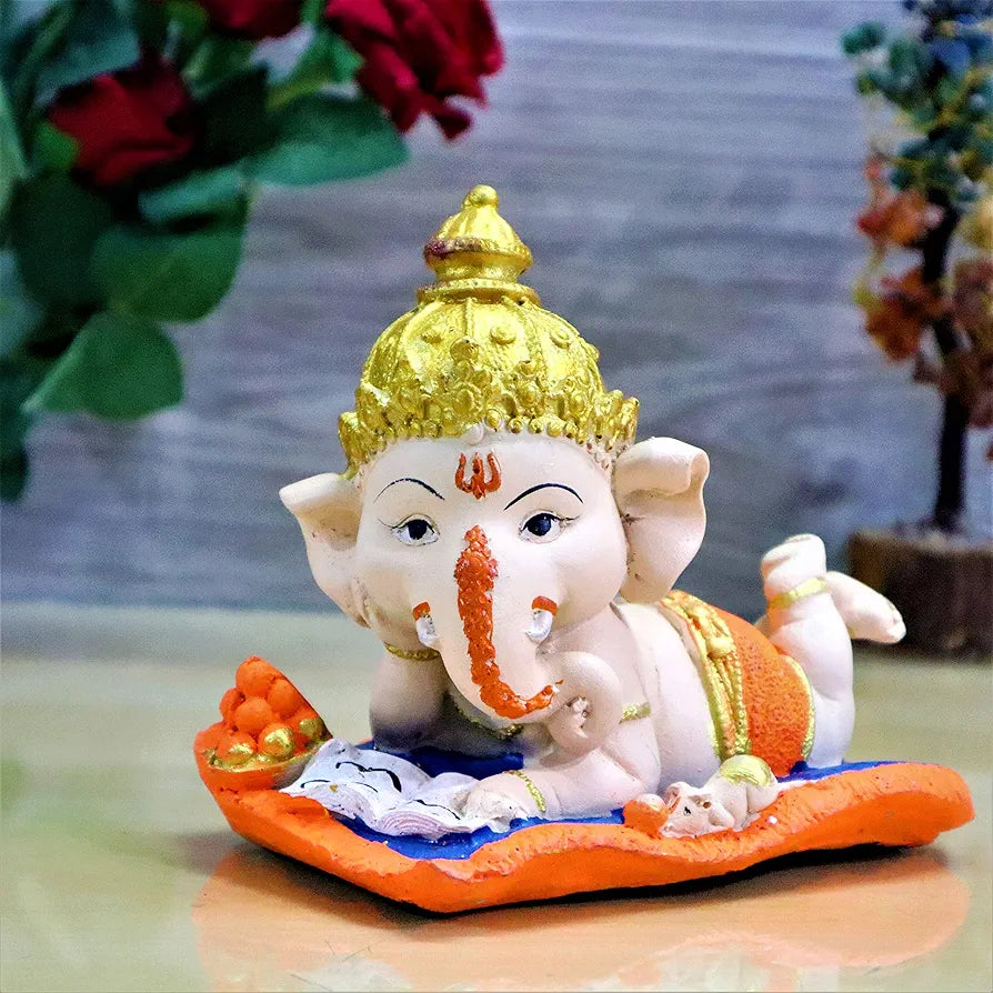 Jaipur Ace Bal Ganesha on Book With Modak Decorative Showpiece Book Ga ...
