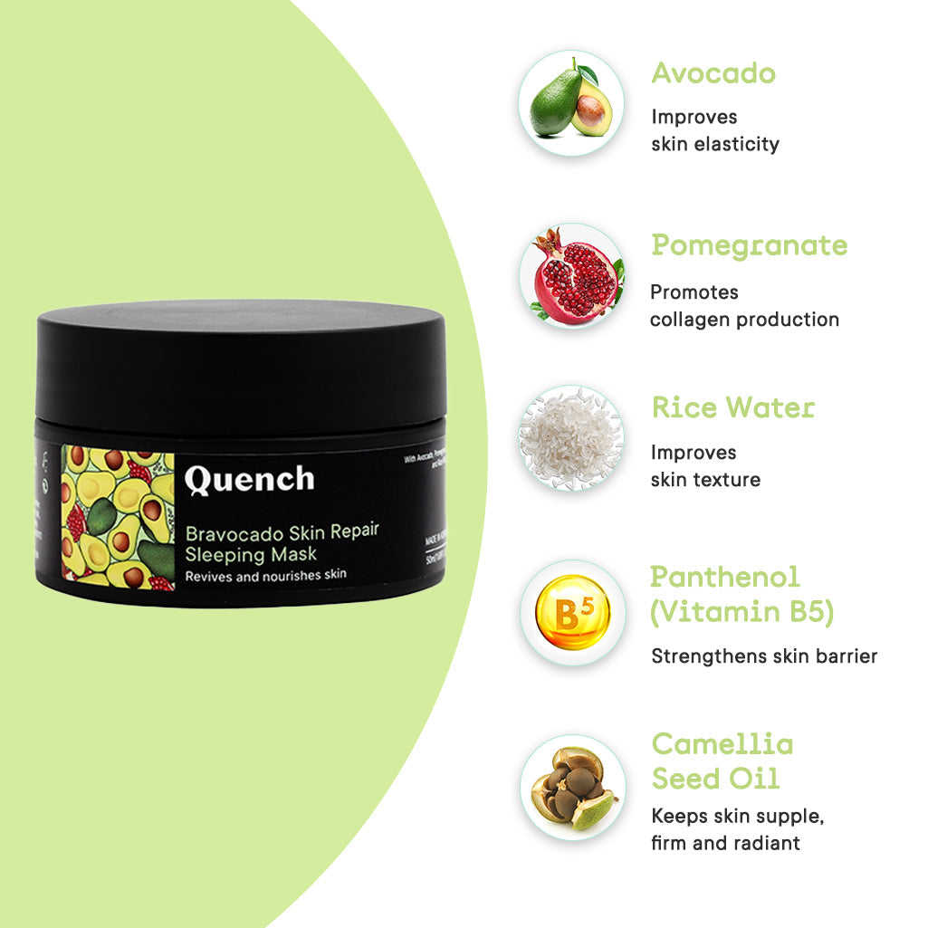 Quench Skin Repair Night Gel Cream - 50 ml - Swadesii