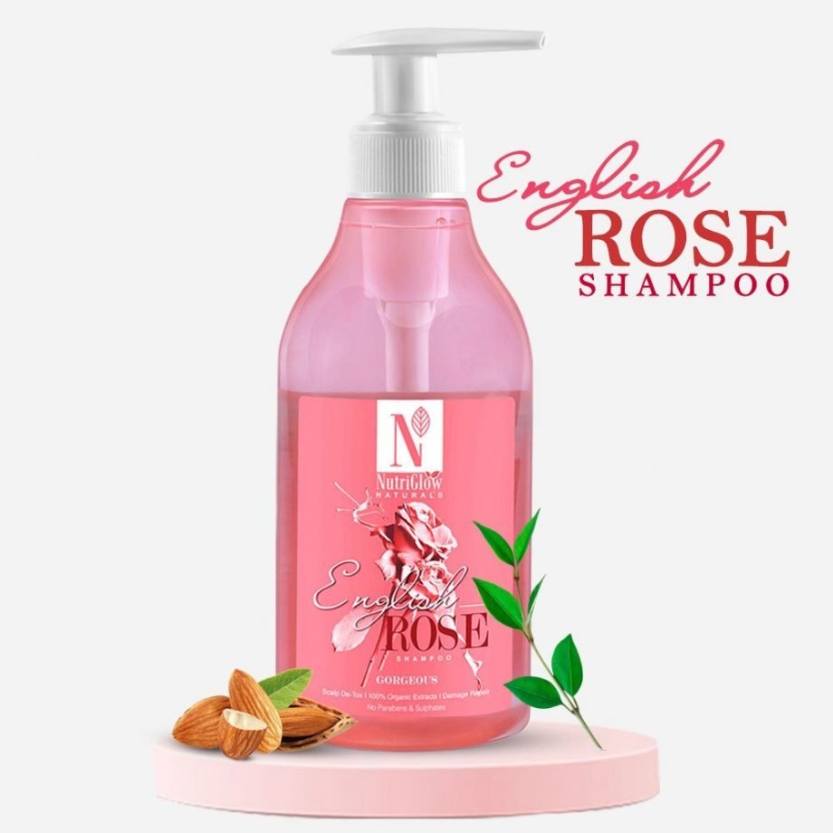 NutriGlow Natural's English Rose Shampoo Gentle Cleanser - 300 ml ...